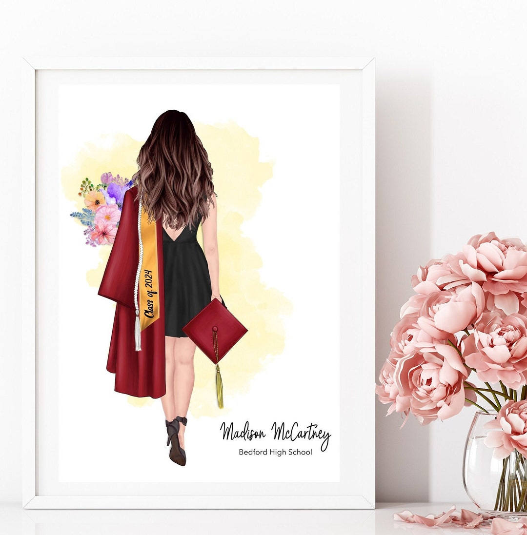 Personalized Graduation Print, Graduation Gift for Her, Custom ...