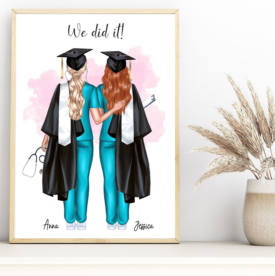 Personalized Nurse Graduation Print, Nurse Friends Print, Nurse ...