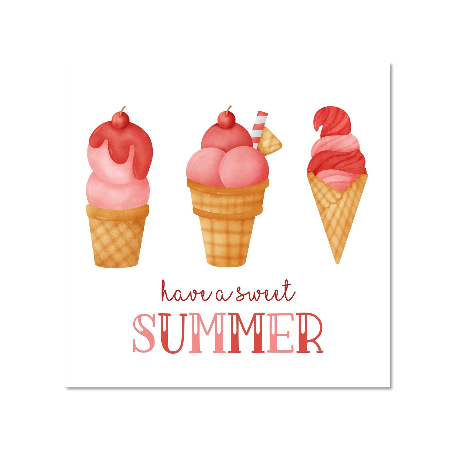 Printable Have a Sweet Summer Tag, Have a Sweet Summer Cookie Tag ...