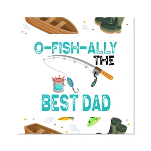 Printable O-fish-ally the Best Dad Tags, Happy Father's Day Tags ...