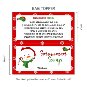 Printable Snowman Soup Treat Bag Topper, Snowman Soup Favor Tags ...