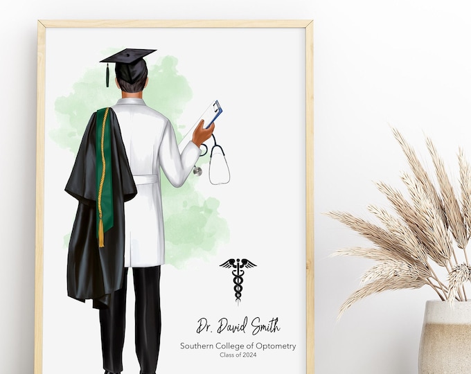 Personalized Doctor Graduation Print, Graduation Gift, Doctor ...
