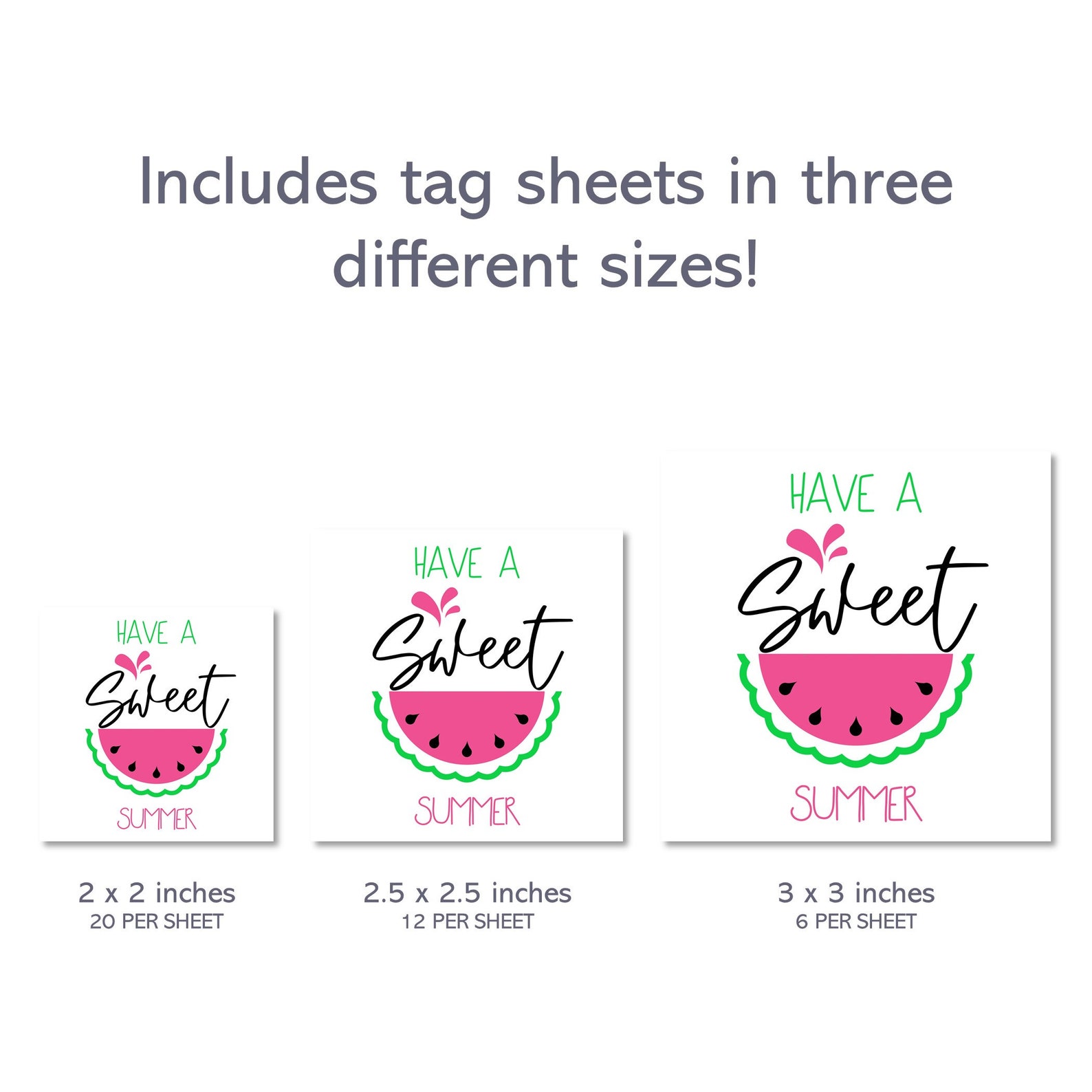 Printable Have a Sweet Summer Tag Have a Sweet Summer Cookie | Etsy