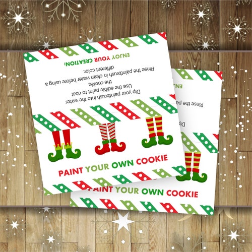 Christmas PYO Cookie Treat Bag Topper/ Printable Treat Bag - Etsy