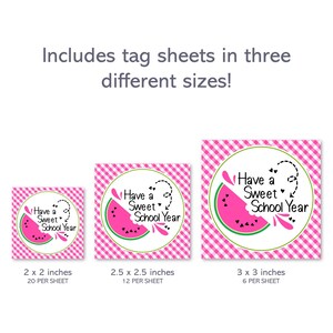 Printable Have a Sweet School Year Tags, Back to School Tags, Welcome ...