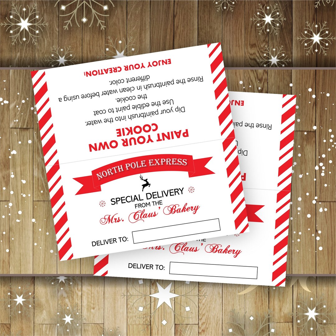 Printable Christmas Paint Your Own Cookie Bag Topper - Etsy