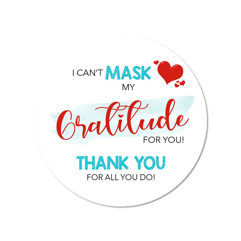 Printable I Can't Mask My Gratitude for You Nurse Tags - Etsy