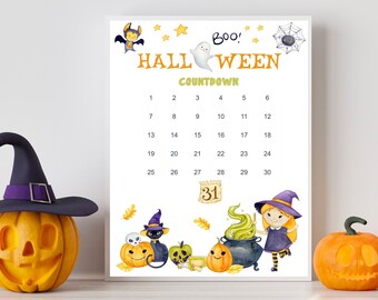 Halloween October Calendar | Etsy