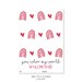 Printable You Color My World Valentine Cookie Cards, Valentine's Day ...