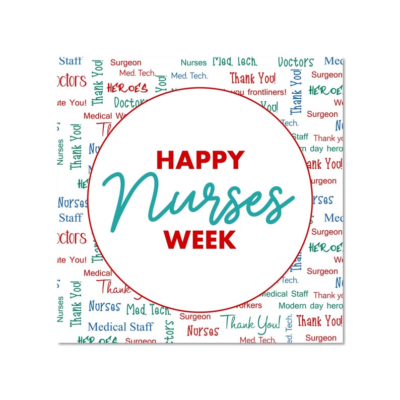 Printable Happy Nurses Week Tags Nurse Appreciation Tags - Etsy