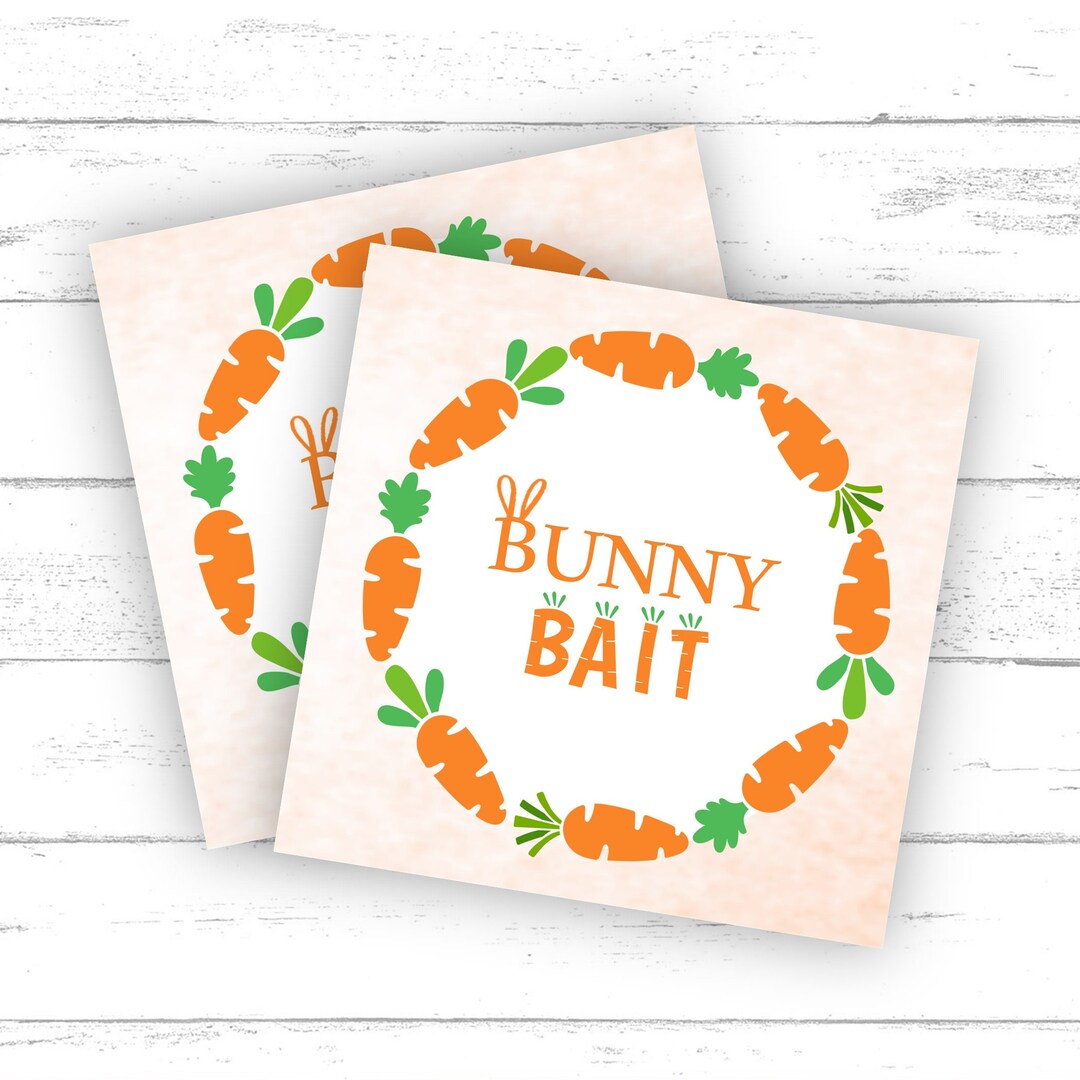 Printable Bunny Bait Cookie Tags, Happy Easter Gift Tags, Happy Easter ...
