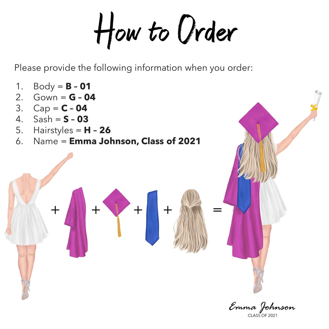 Personalized Graduation Print Graduation Gift for Her Custom | Etsy