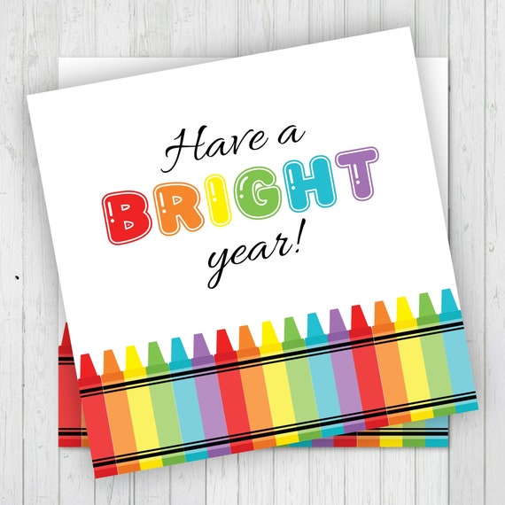 Printable Have a Bright Year Tags Welcome Back to School - Etsy