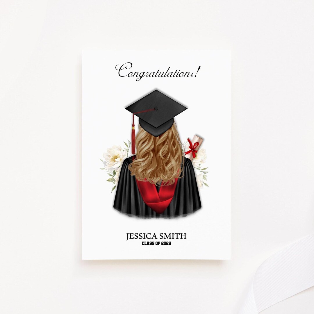Printable Personalized Graduation Greeting Card, Graduation Card ...