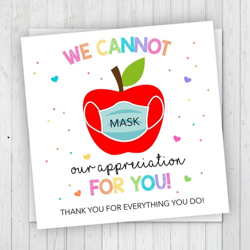 Teacher Appreciation Gift Tag Thank You Gift Staff School Pto - Etsy