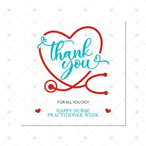 Printable Happy Nurse Practitioner Week Tags Nurses Week - Etsy