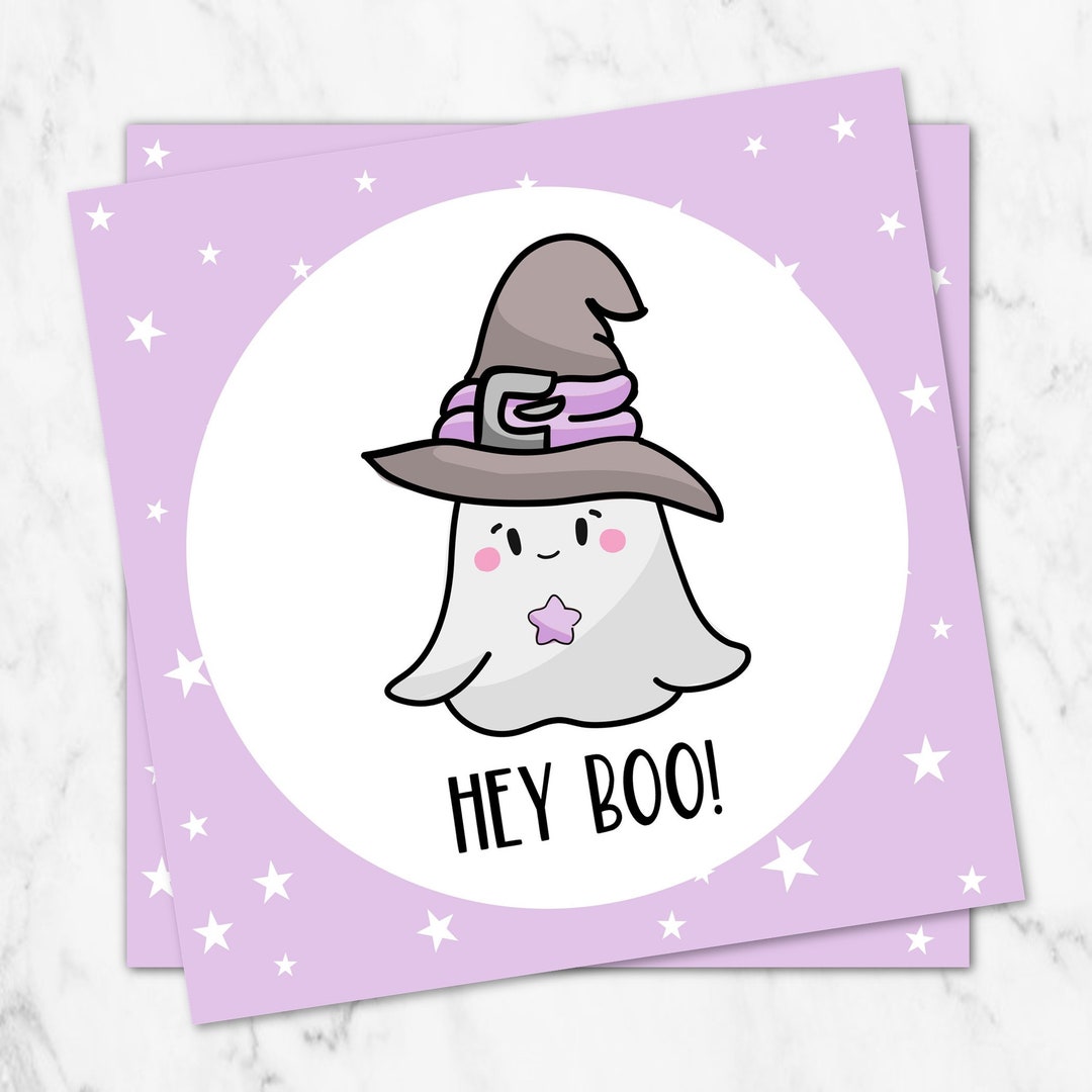 Printable Hey Boo Tag, Halloween Tag, Halloween Treat Tag, Halloween ...