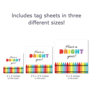 Printable Have a Bright Year Tags, Welcome Back to School Tags, First ...
