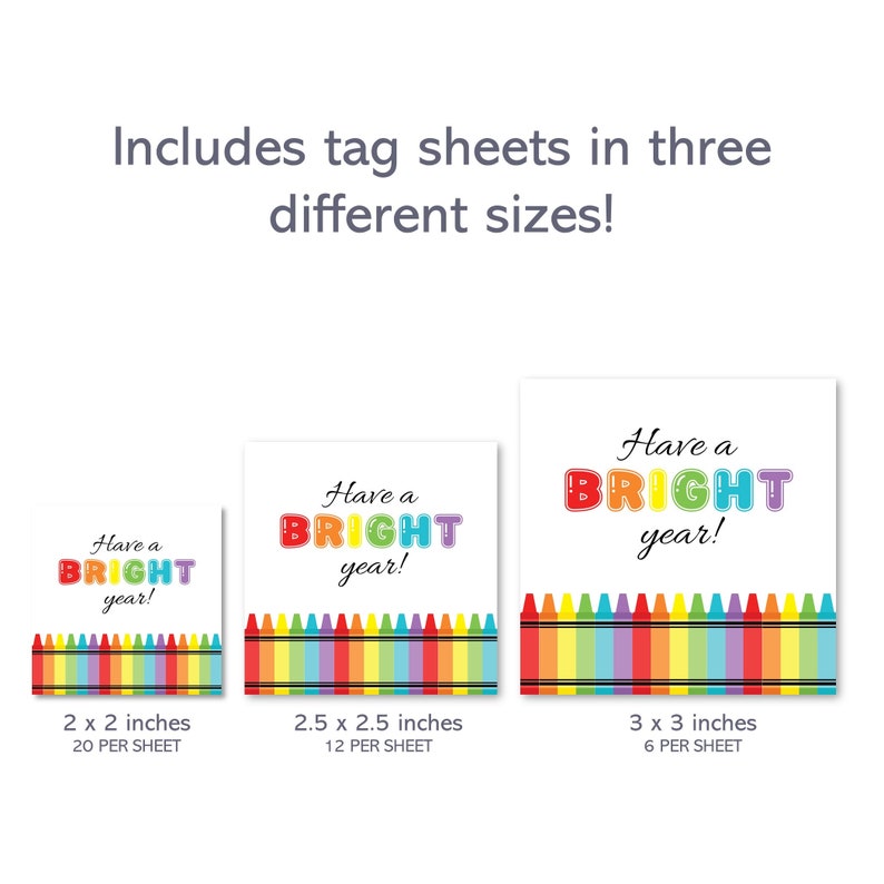 Printable Have a Bright Year Tags Welcome Back to School | Etsy