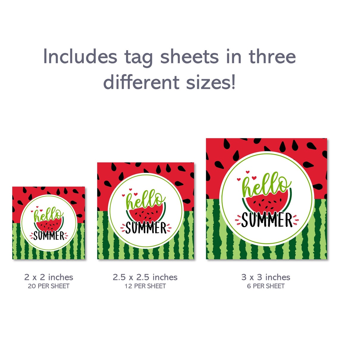 Printable Hello Summer Tag Hello Summer Cookie Tag Hello - Etsy