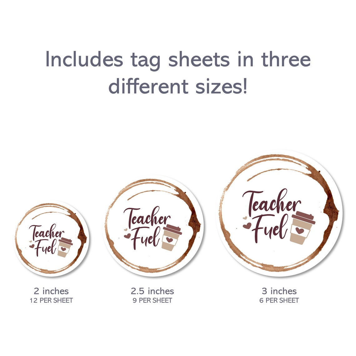 Printable Teacher Fuel Tags Teacher Gift Tags Teacher Cookie | Etsy