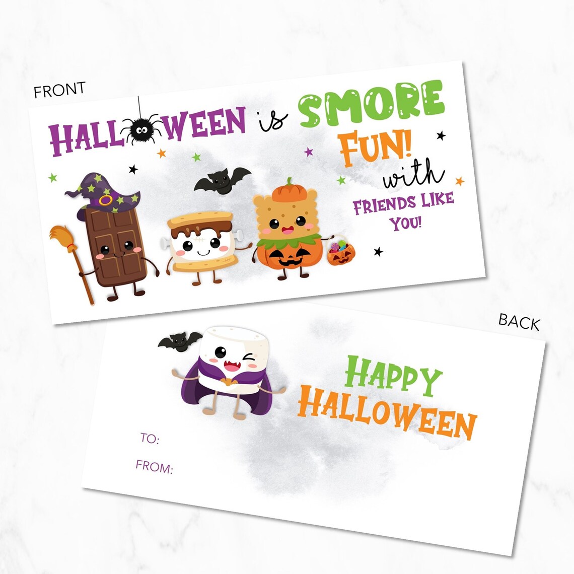 Printable Halloween Smores Bag Topper Halloween Tag Topper - Etsy