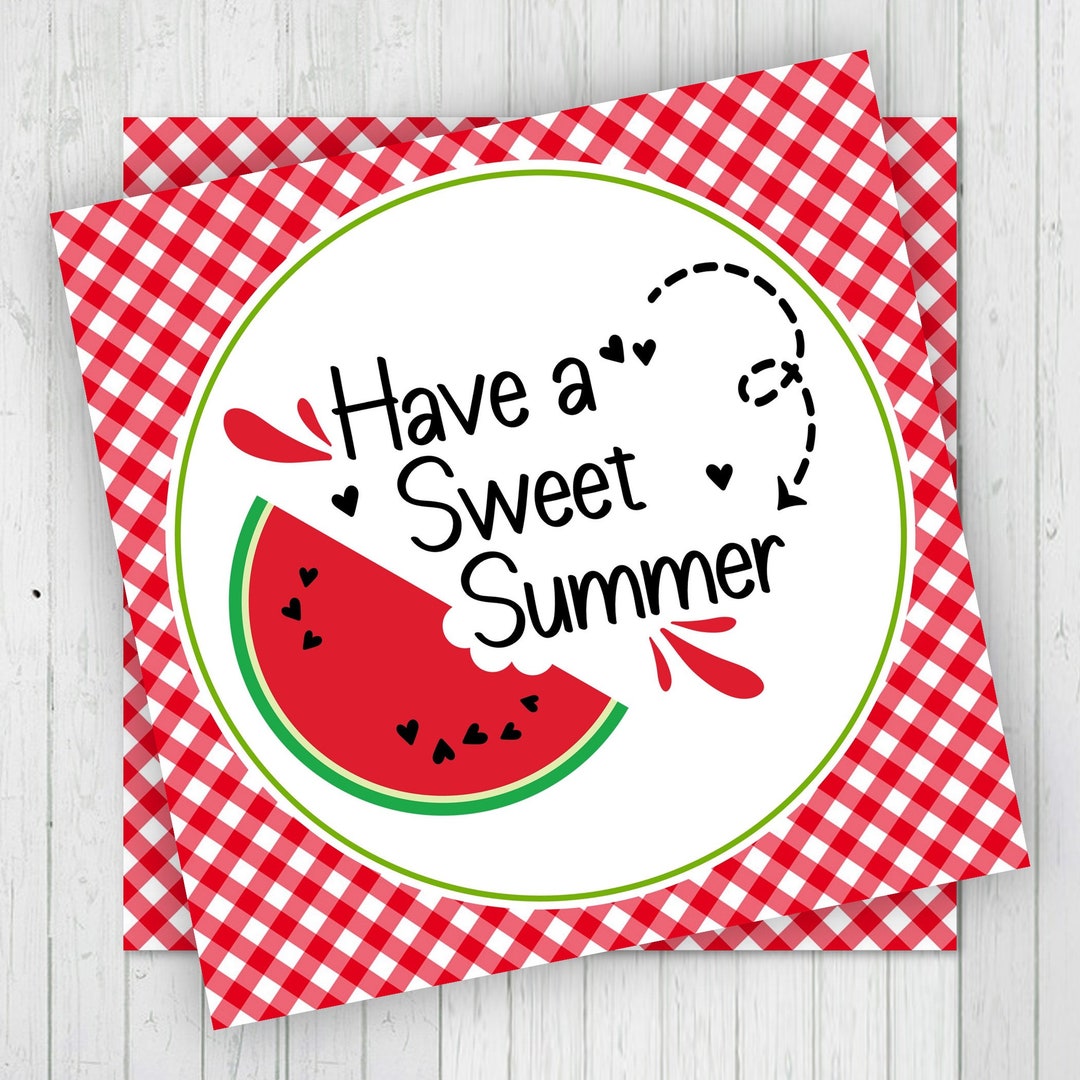 Printable Have a Sweet Summer Tag, Have a Sweet Summer Cookie Tag ...