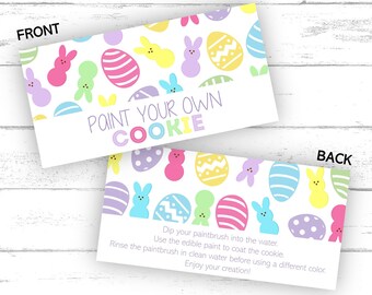 Printable Easter Paint Your Own Egg Bag Toppers, Easter PYO Cookie Bag ...