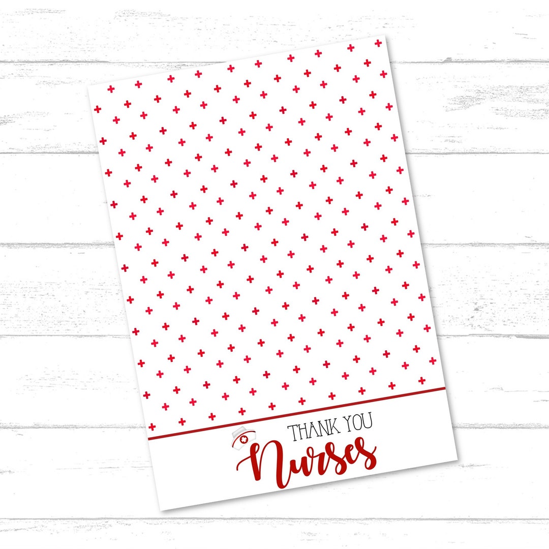 Printable Thank You Nurses Cookie Cards, Happy Emergency Nurses Week ...