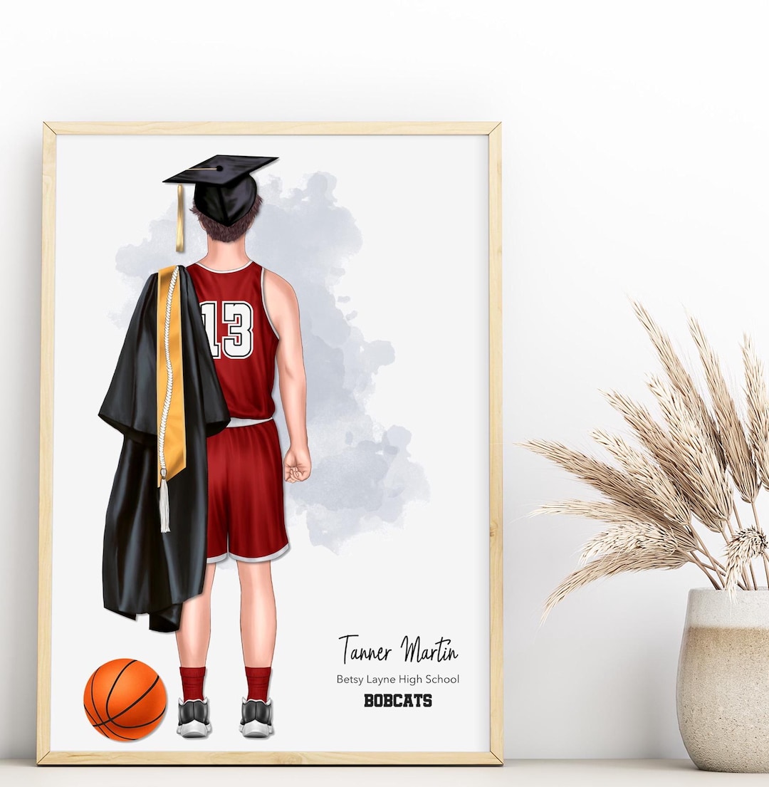 Personalized Basketball Graduation Print, Basketball Graduation Gift ...