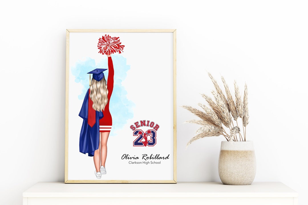 Personalized Cheerleader Graduation Print Cheerleader - Etsy