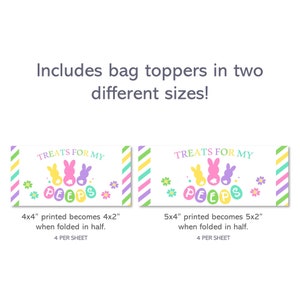 Printable Happy Easter Treat Bag Toppers, Easter Bunny Treat Bag ...