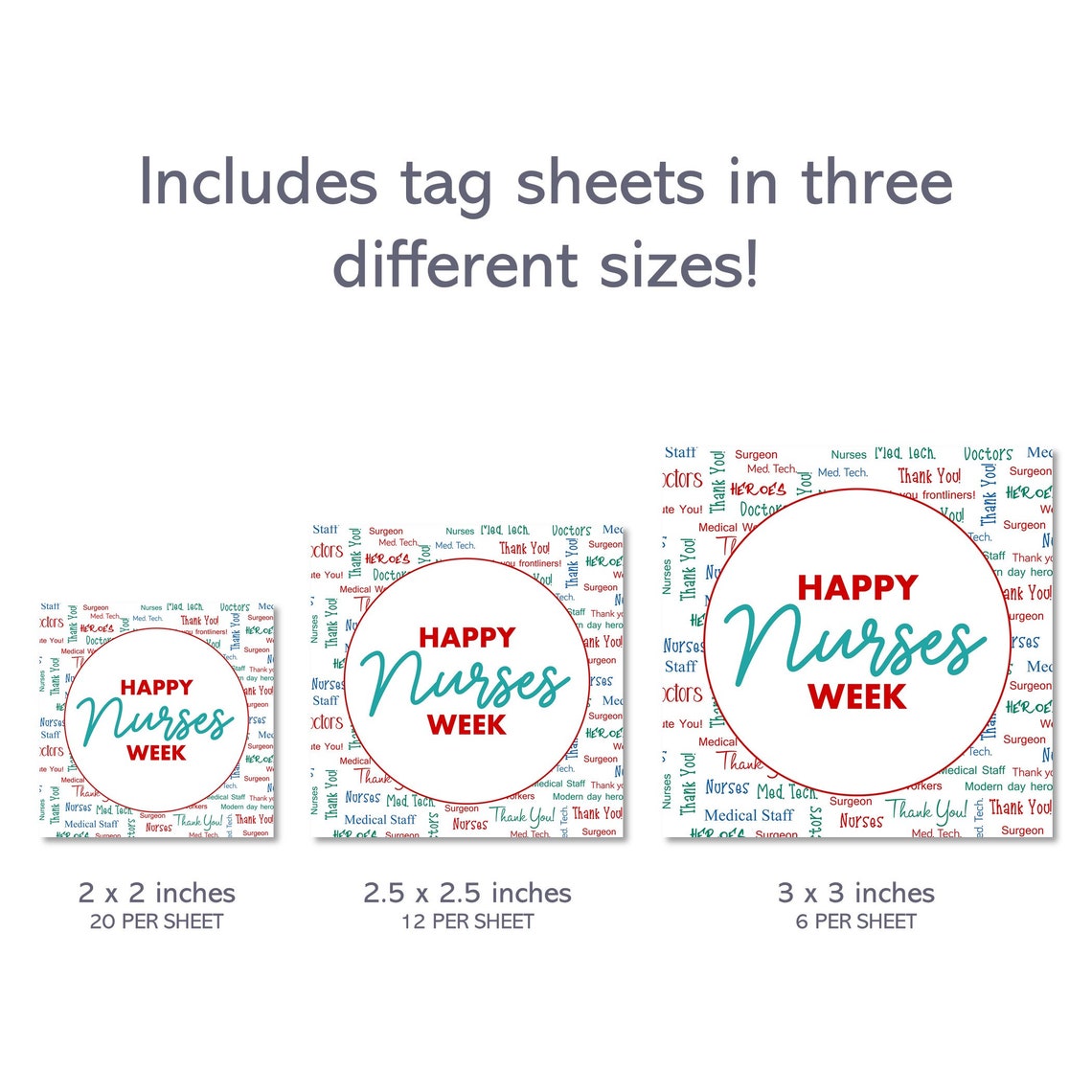 Printable Happy Nurses Week Tags Nurse Appreciation Tags - Etsy