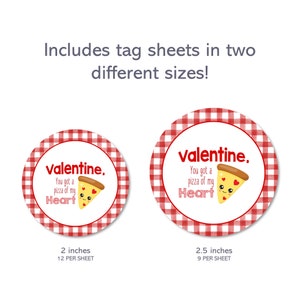 Printable Valentine You Have a Pizza My Heart Gift Tags, Valentine's ...
