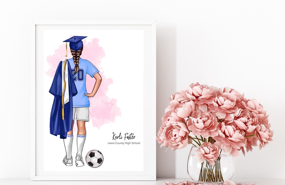 Personalized Soccer Graduation Print, Soccer Graduation Gift, Custom ...