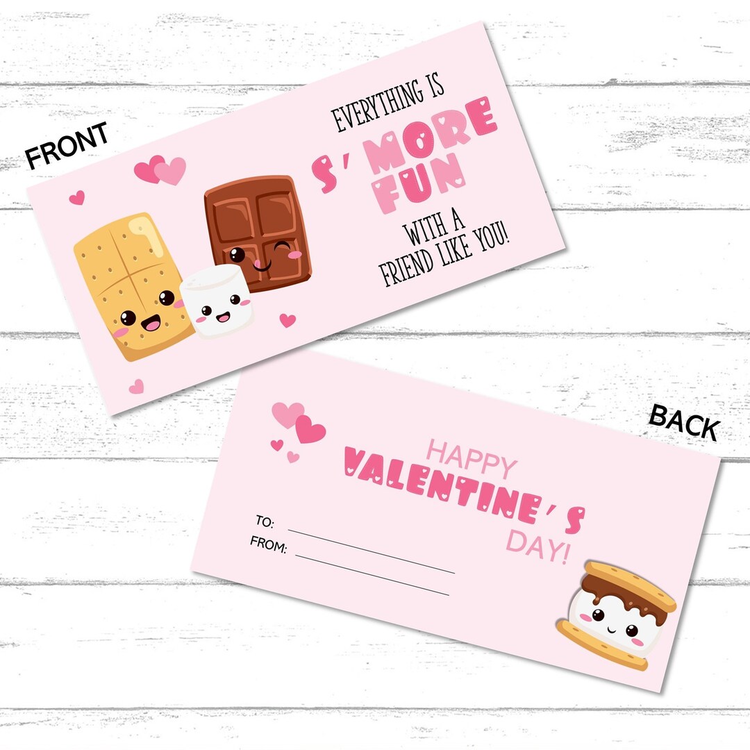 Printable Valentine S'more Friends Like You Treat Bag Topper, Valentine ...