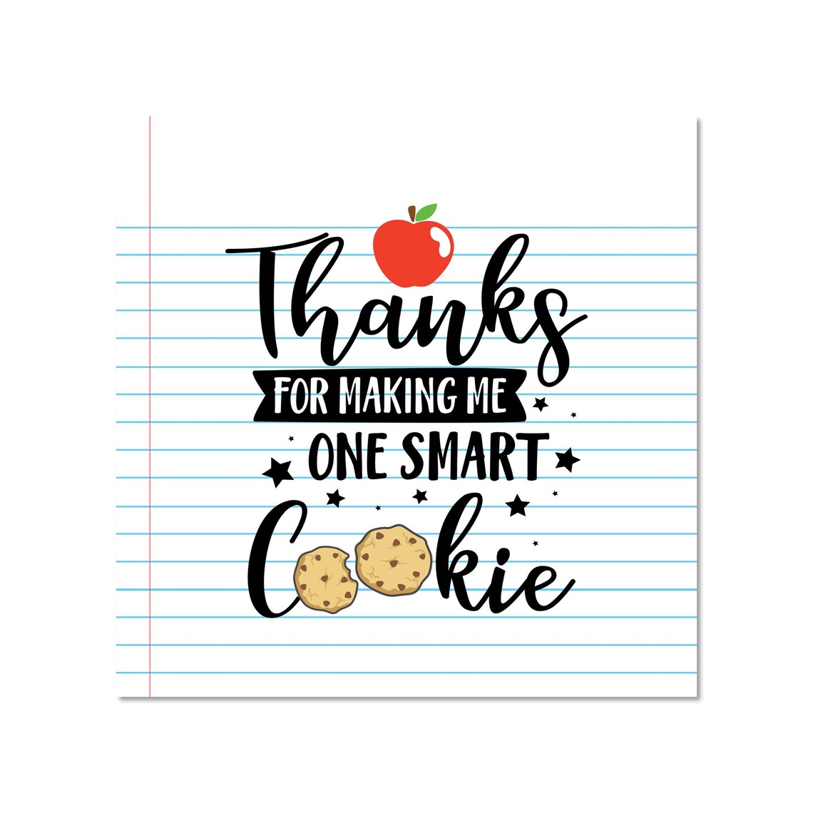 Printable Thanks for Making Me One Smart Cookie Tags Teacher - Etsy