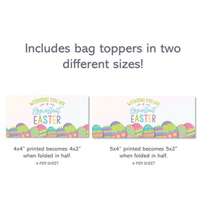 Printable Happy Easter Treat Bag Toppers, Egg-cellent Easter Treat Bag ...