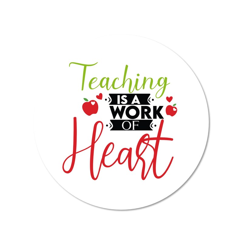 Printable Teaching is A Work of Heart Tags Teacher Gift Tags - Etsy