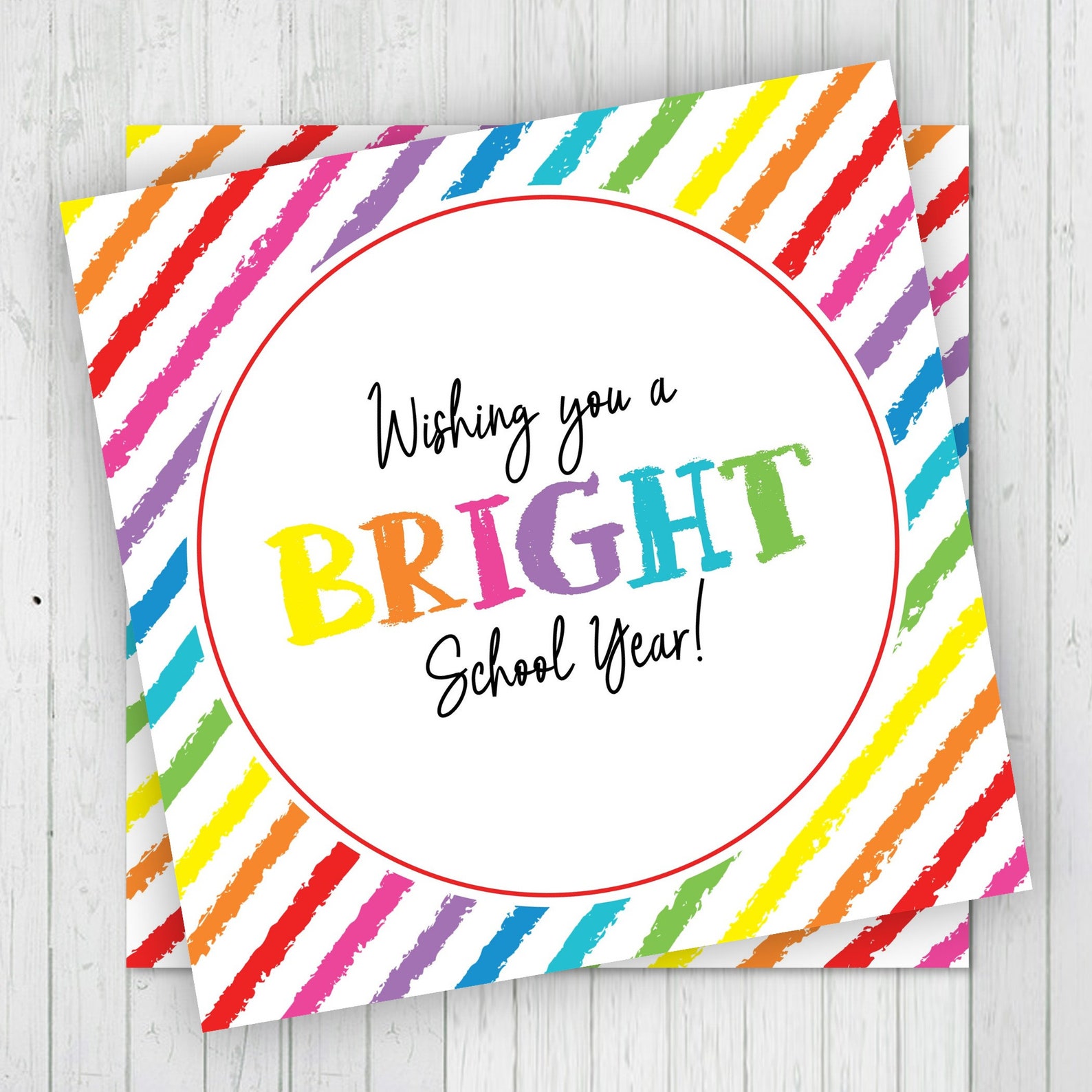 Printable Wishing You a Bright School Year Tag Welcome Back - Etsy