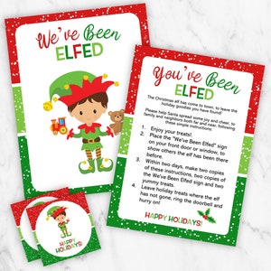 Printable You've Been Elfed Kit, We've Been Elfed Game, We've Been ...