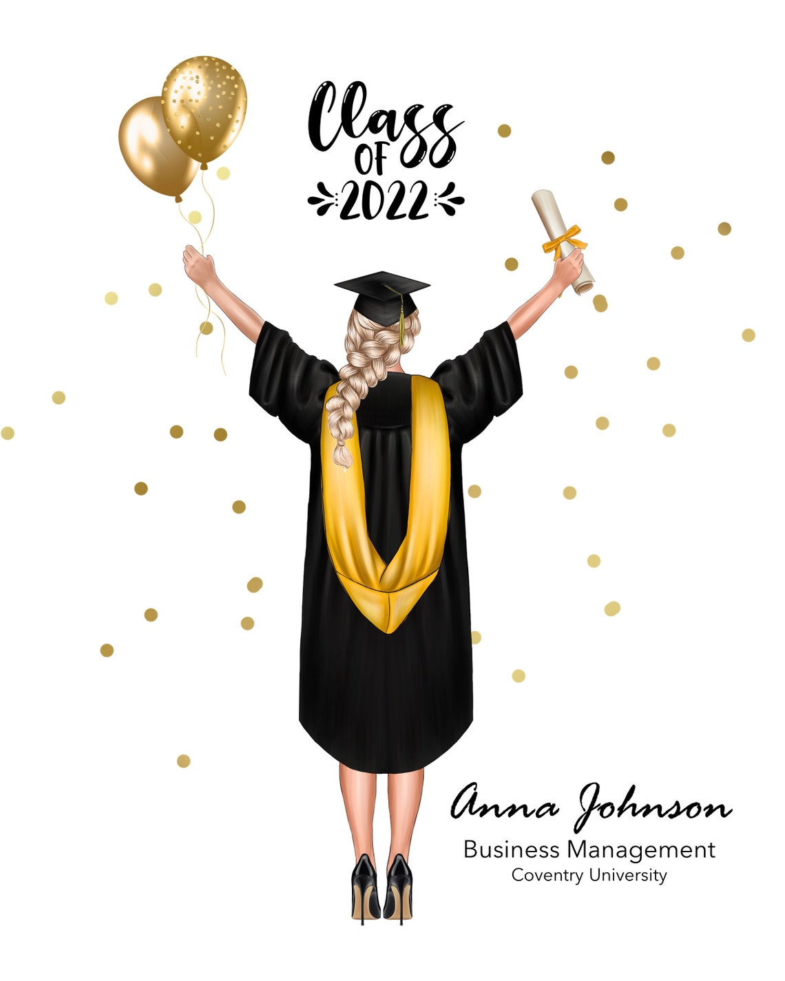 Personalized Graduation Print Graduation Gift for Her Custom - Etsy