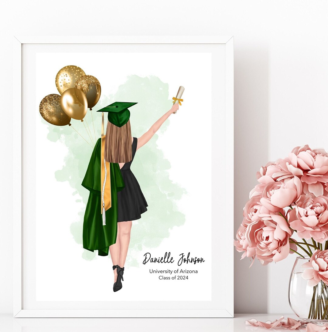 Personalized Graduation Print, Graduation Gift for Her, Custom ...