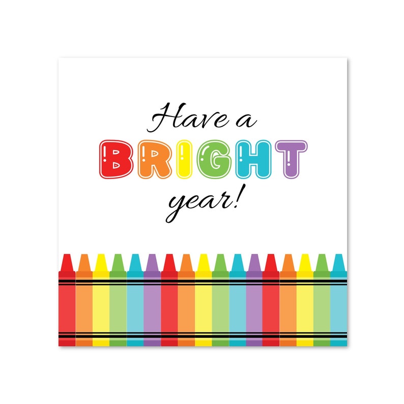 Printable Have a Bright Year Tags Welcome Back to School | Etsy