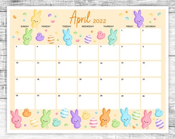 Easter 2022 Calendar | Etsy