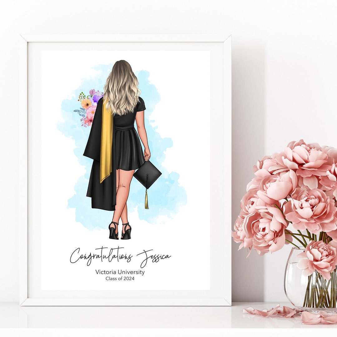 Personalized Graduation Print, Graduation Gift for Her, Custom ...