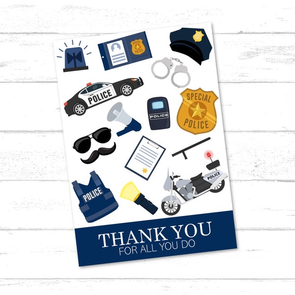 Police Thank You Cards - Etsy