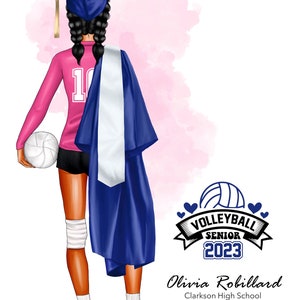 Personalized Volleyball Graduation Print, Volleyball Graduation Gift ...