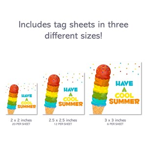 Printable Have a Cool Summer Tags, Have a Cool Summer Cookie Tags, Cool ...