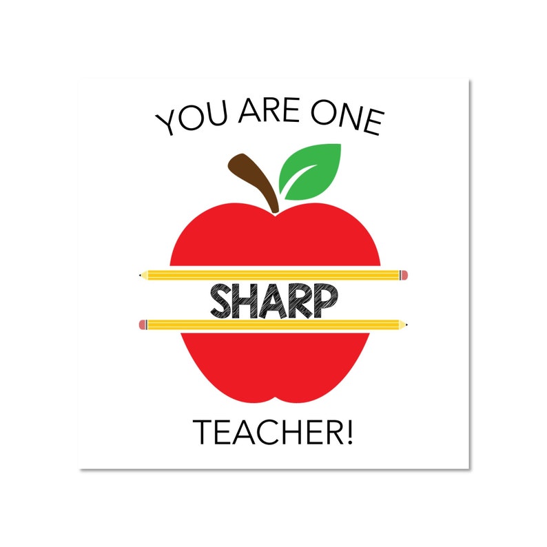 Printable You Are One Sharp Teacher Tags Teacher Cookie Tag - Etsy